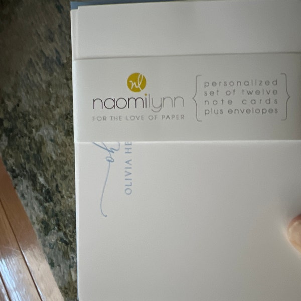 Personalized Note Card Set - EXQUISITE SCRIPT MONOGRAM - Women's ...