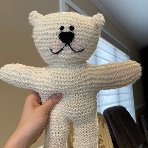 Easy to Knit Teddy Bear PDF Pattern Suitable for Beginner Knitters With ...