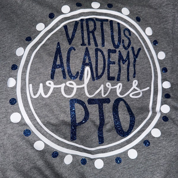 Travis Elementary PTA, Glitter Purple, Matte White, PTA Crew on Back ...