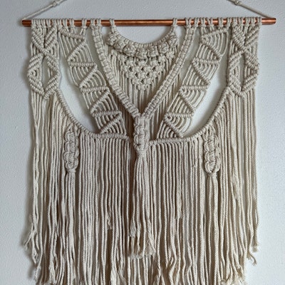 Flower Power Wall Hanging Boho Floral Macrame Art Hippy Home Decor - Etsy