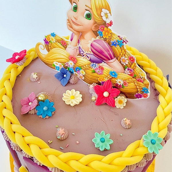 Instant Download Rapunzel Cake Topper Printable Princess Rapunzel ...