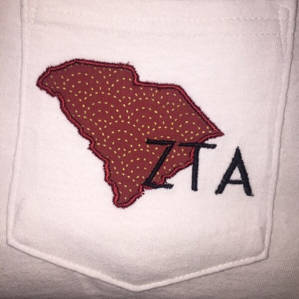 State of South Carolina Applique Machine Embroidery Design - 4 Sizes ...