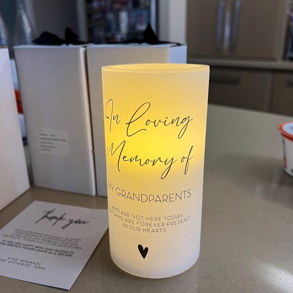 In Loving Memory Candle LED - Generic Memorial Candle LED Candle ...