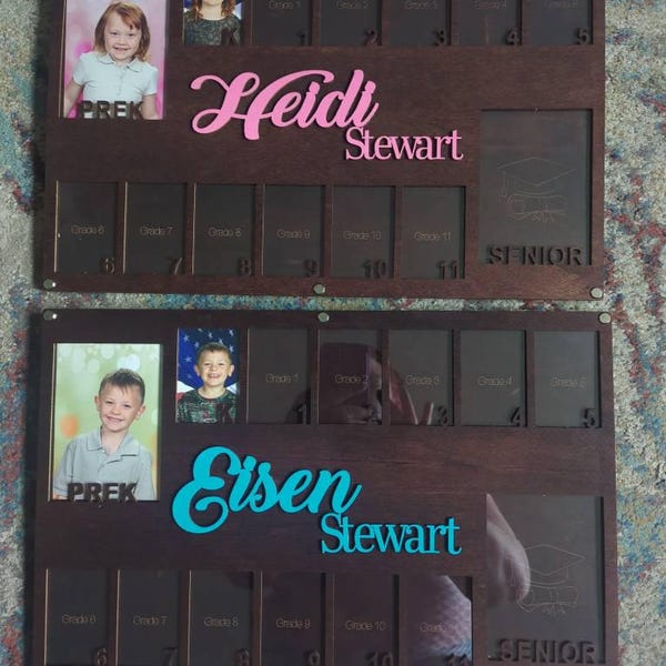 Personalized School Years Photo Frame, School Picture Frame K-12 ...