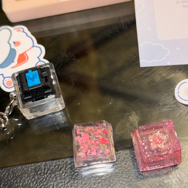 Boba Tea Cute Artisan Resin Keycaps | Custom Milktea Handmade OEM R4 ...