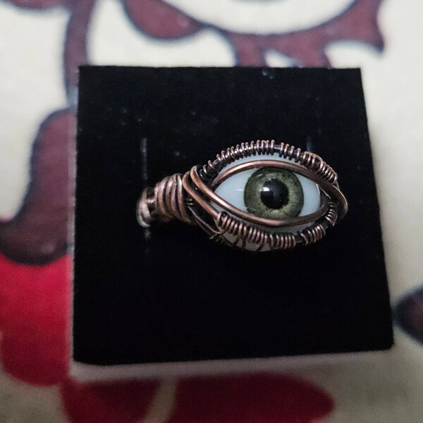 AWAKENING EYE RING// Glass Eye Ring// Eye Jewelry// Evil Eye Ring ...