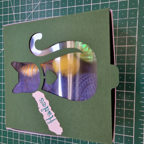 Cat Window Box Template, Cat Treats Box, Pet Accessories Square Box SVG ...