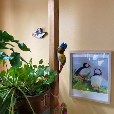 African Grey Parrot Door Topper, Wooden Parrot Decoration for Door ...