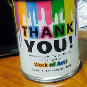 Art Party Paint Bucket Label PRINTABLE PDF - Etsy