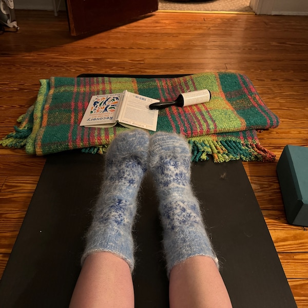 Natural Goat Wool Knee-high Socks, Knitted Warm Boot Socks, Fuzzy Comfy ...