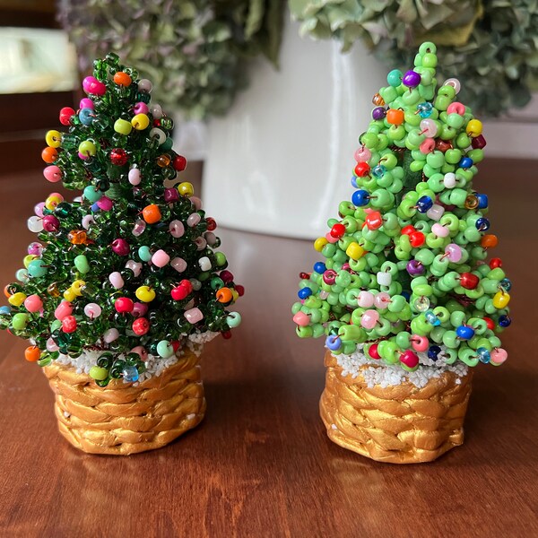 Beaded Christmas Tree - New Year Gift - Christmas Gift - Seed Bead Tree ...