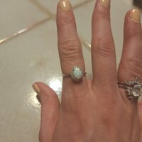 Opal Ring, zierlicher Ring, Oktober Geburtsstein, Opal Schmuck ...