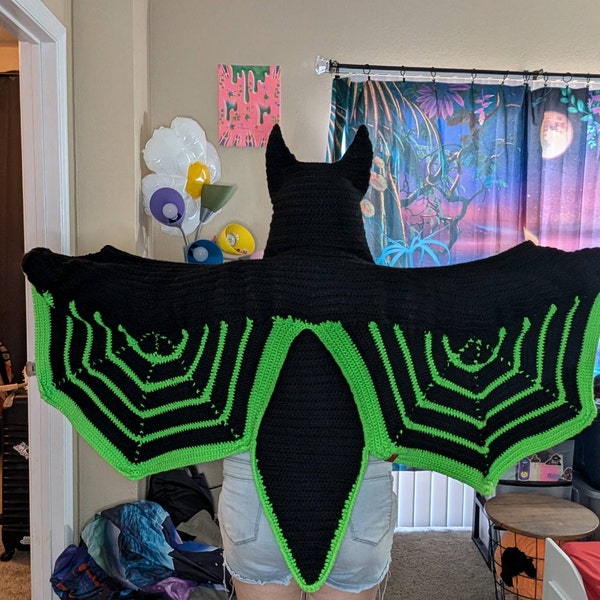Bat Wings Crochet Cloak PATTERN TUTORIAL - Etsy