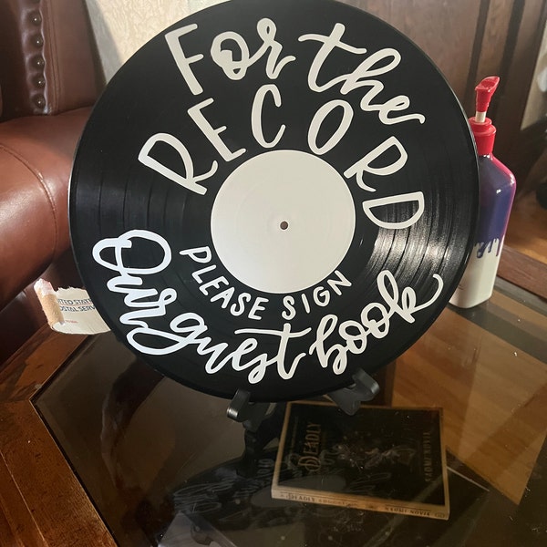 Record Please Sign Our Guestbook Record Signage - Etsy