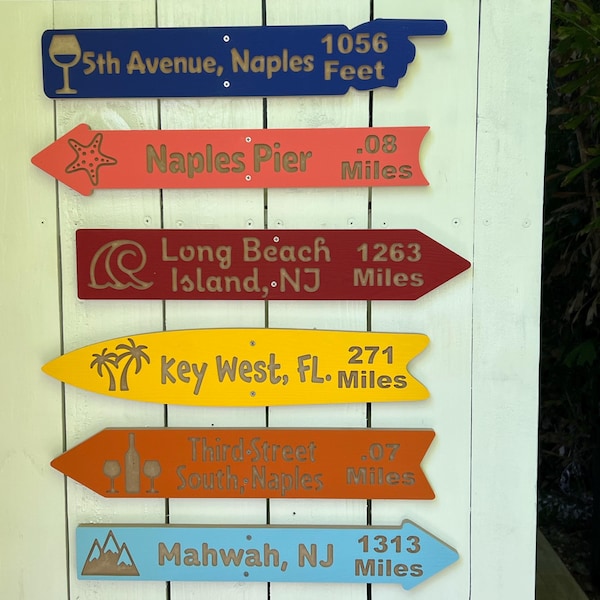 Direction, Mileage, Destination Outdoor Signs - Personalized ...
