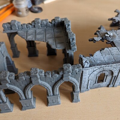 Sci Fi Gothic Train Set Resin 3D Printed Gaming Terrain Small - Etsy