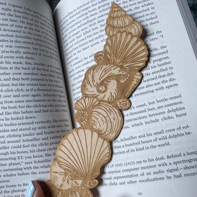 Seashell Woodmark Beach Mermaid Ocean Inspired Wooden Bookmark - Etsy
