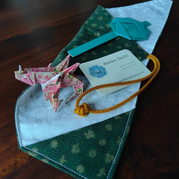 A Set of 6 Origami Bookmarks, Japanese Paper, Camellia-shaped, Book ...