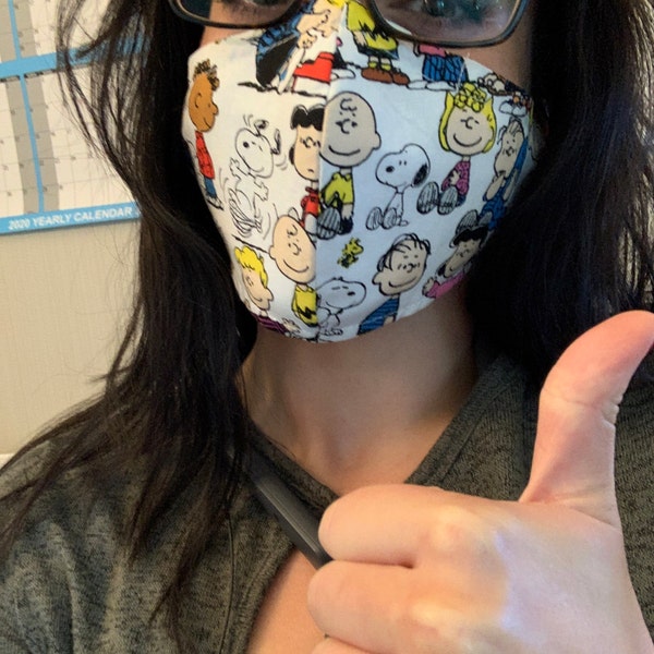 Peanuts Packed Characters Cotton Fabric - Etsy