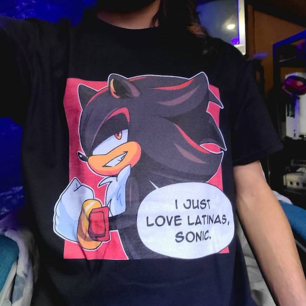 Shadow the Hedgehog "i Love Latinas" T-shirt - Etsy