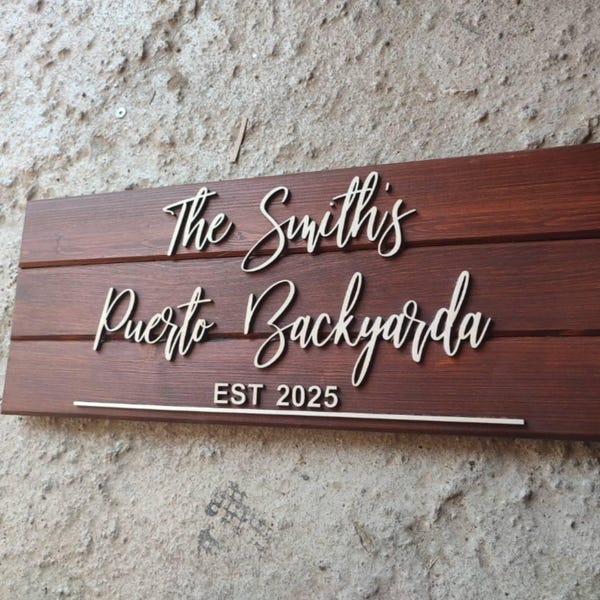 Custom Backyard Oasis Sign, Welcome to Our Backyard Sign, Custom Sign ...