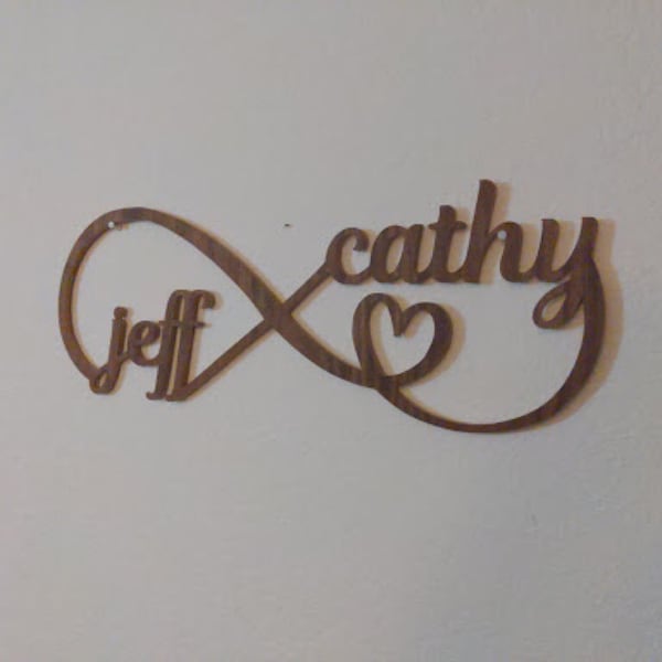 Infinity Sign With Name, Personalized Infinity Sign, Newlywed Gift ...