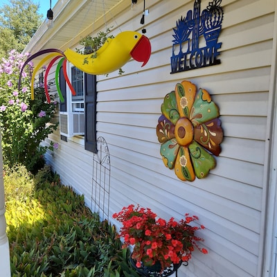 Oliver Orange Parrot With Bright Blue Beak and Multi-colored Tail. the ...