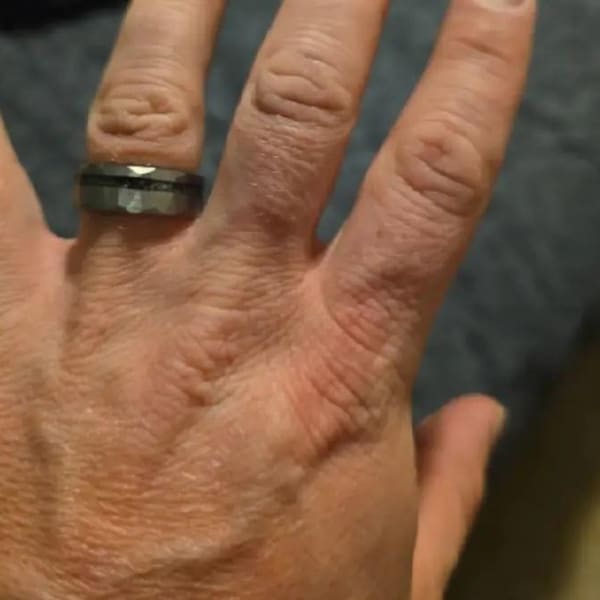 Men's Tungsten Wedding Ring- Racer Wedding Band- Men's Tire Wedding ...