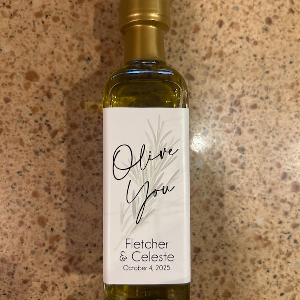 Amalfi Bridal Shower Favor | Amalfi Themed Olive Oil Favor | Infused ...
