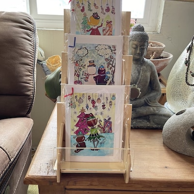 3-tier Counter Top Greeting Card Display Rack W/ Full View - Etsy