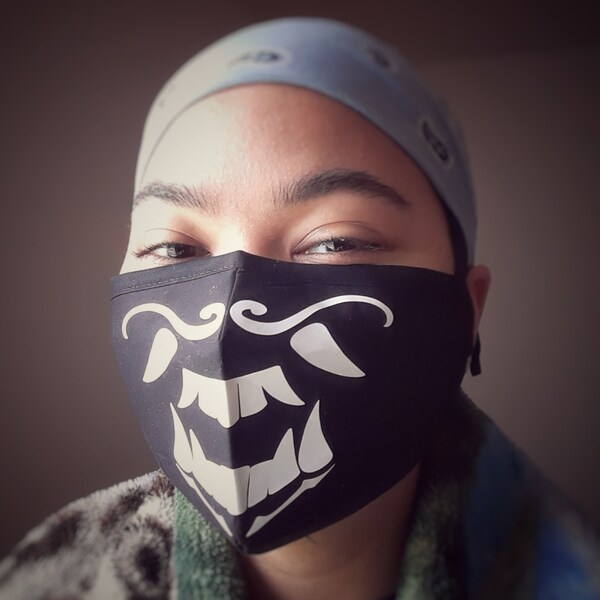 Akali KDA/POPSTAR Uv/ Glow in the Dark MASK, 3 Cotton Layers, Nose Wire ...