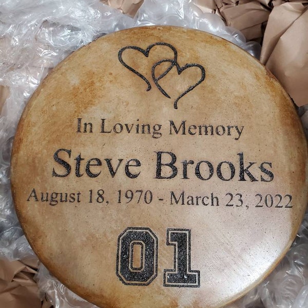 Custom Engraved Memorial & Tribute Stone 11 Inch Forever in Our Hearts ...