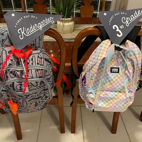 Printable First and Last Day of Kindergarten Pennant | First Day and ...