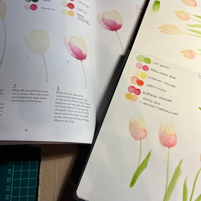 Watercolour Flower Painting Brush Set Blooms Paintbrush Bundle Pro Arte ...