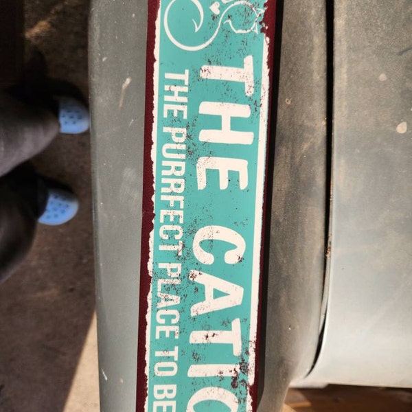 Catio Sign the Catio the Purrfect Place to Be Cute Catio Sign Vintage ...