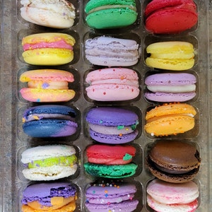 50 Pack Assorted French Macaron the American Flag Red Navy - Etsy