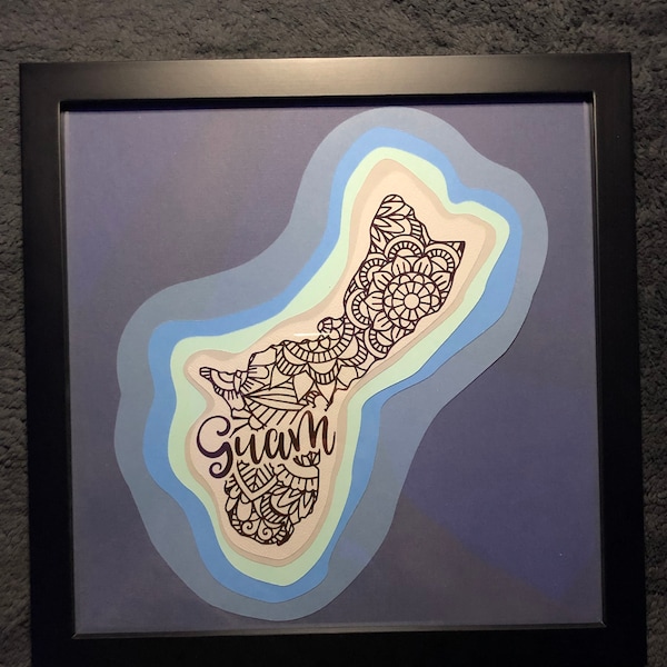 Guam SVG File - Guam Mandala SVG Cut File - Mandala Clip Art - Art ...