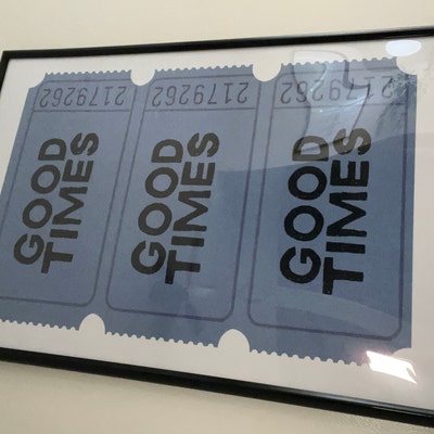 Trendy Wall Art Prints Retro Good Times Ticket Print Black - Etsy