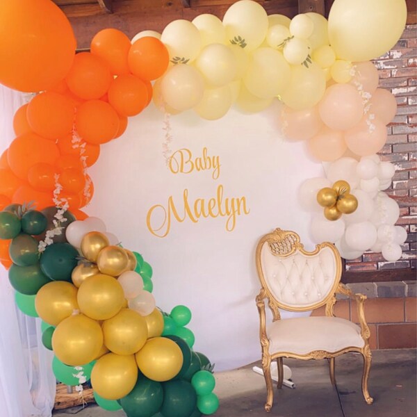 Personalized Happy Birthday Name Wall Decal, Happy Birthday Party ...