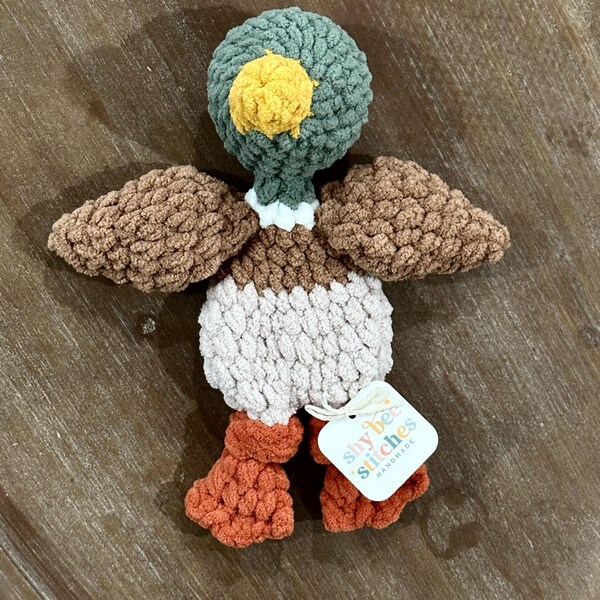 Custom Handmade Duck Stuffed Animal Plush Crochet Duck Della Duck ...