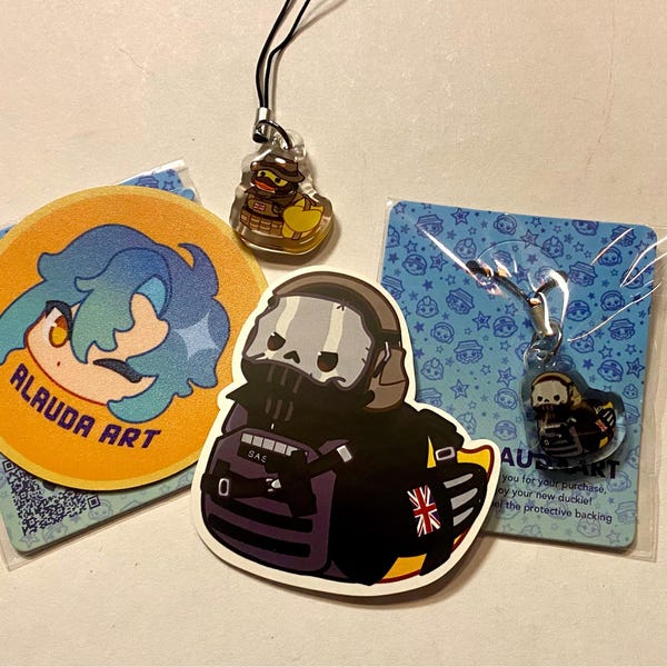 PREORDER COD Soap & Ghost Chibi Acrylic Pins (full-bleed) - Etsy