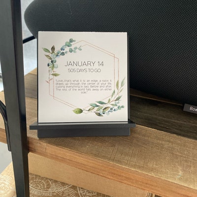 Custom Wedding Countdown Calendar Custom Engagement Gift Unique ...