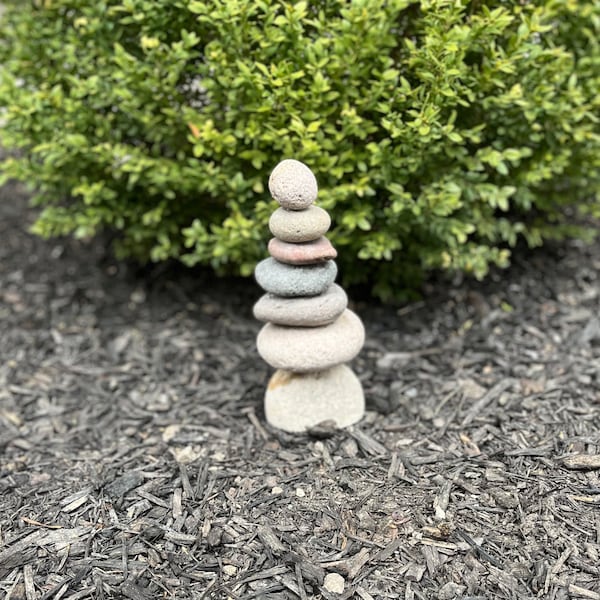 7-stone Cairn Garden Statue | Stone Statues | Garden Art | Outdoor ...