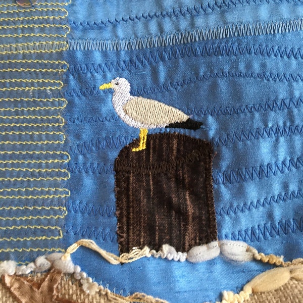 Mini Seagull Machine Embroidery Design – Tiny Seagull Fill Stitch - Sea ...