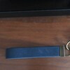 Navy Blue Key Holder. Stretchy Solid Navy Key Fob. Bracelet Style Dark ...