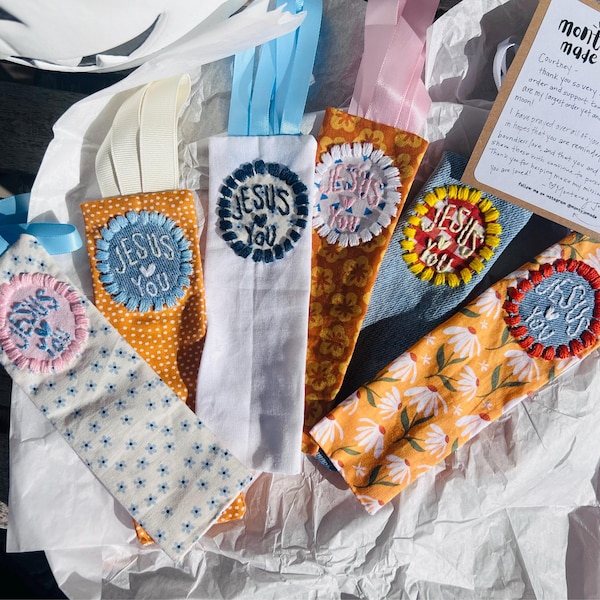 Embroidered Fabric Bible Bookmark (jesus Loves You) - Etsy