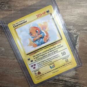 Pokemon Pregnancy Card Pikachu and Charmander Design Custom Pokemon ...