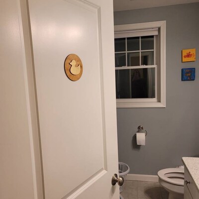 Mickey Wood Bathroom Door Sign Disney Bathroom Sign Disney Door Sign ...