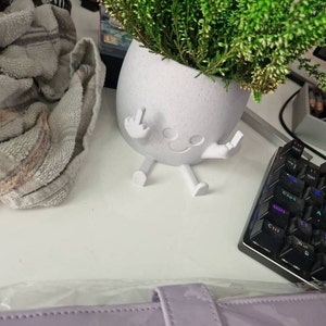Smiling Plant Pot With Middle Fingers Up - Etsy