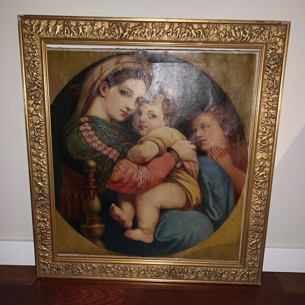 Illustrated Bible Primitive Distressed Leather Bound Family Album Circa ...